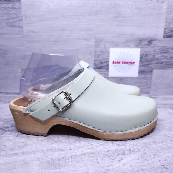 MIA | Shoes | Mia Alma Swedish Wooden Slingback Leather Clog Mint Green ...